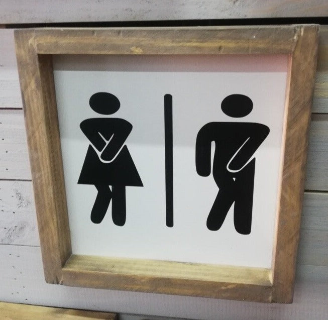 Farmhouse Signs - Toilet Signs - Rustic Grain Woodworks: Quality ...