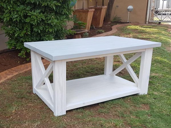 Farmhouse X Leg Coffee Table - Rustic Grain Woodworks: Quality Handmade ...